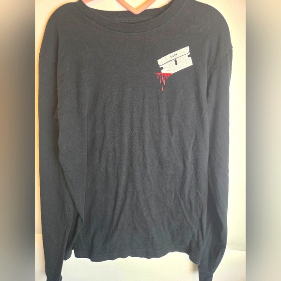 Actual Pain | Shirts | Actual Pain Ls Tshirt Black Razor Blade Cutter ...
